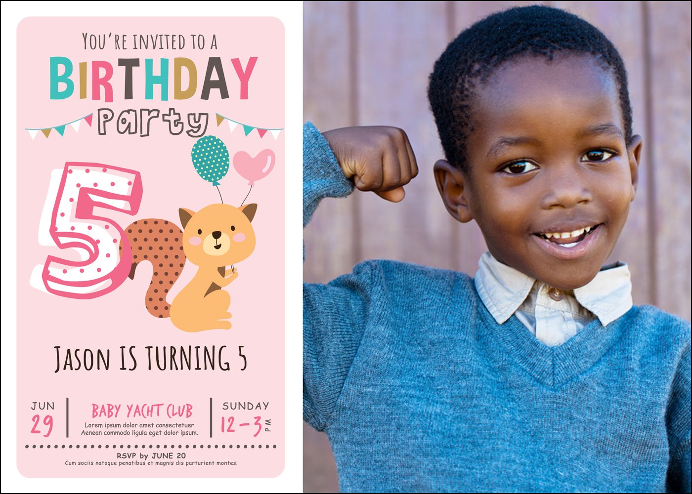 5 yr B-Day Party - 1 Sided - National Photo