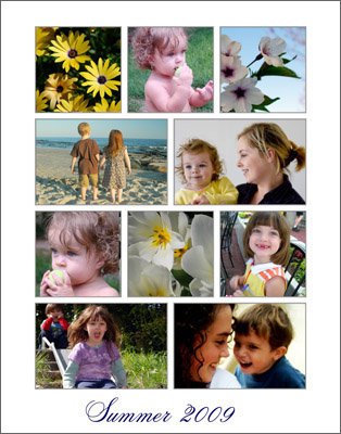 Artcraft Photoworks 11 x 14 Collage with White Border and Grey Outline ...