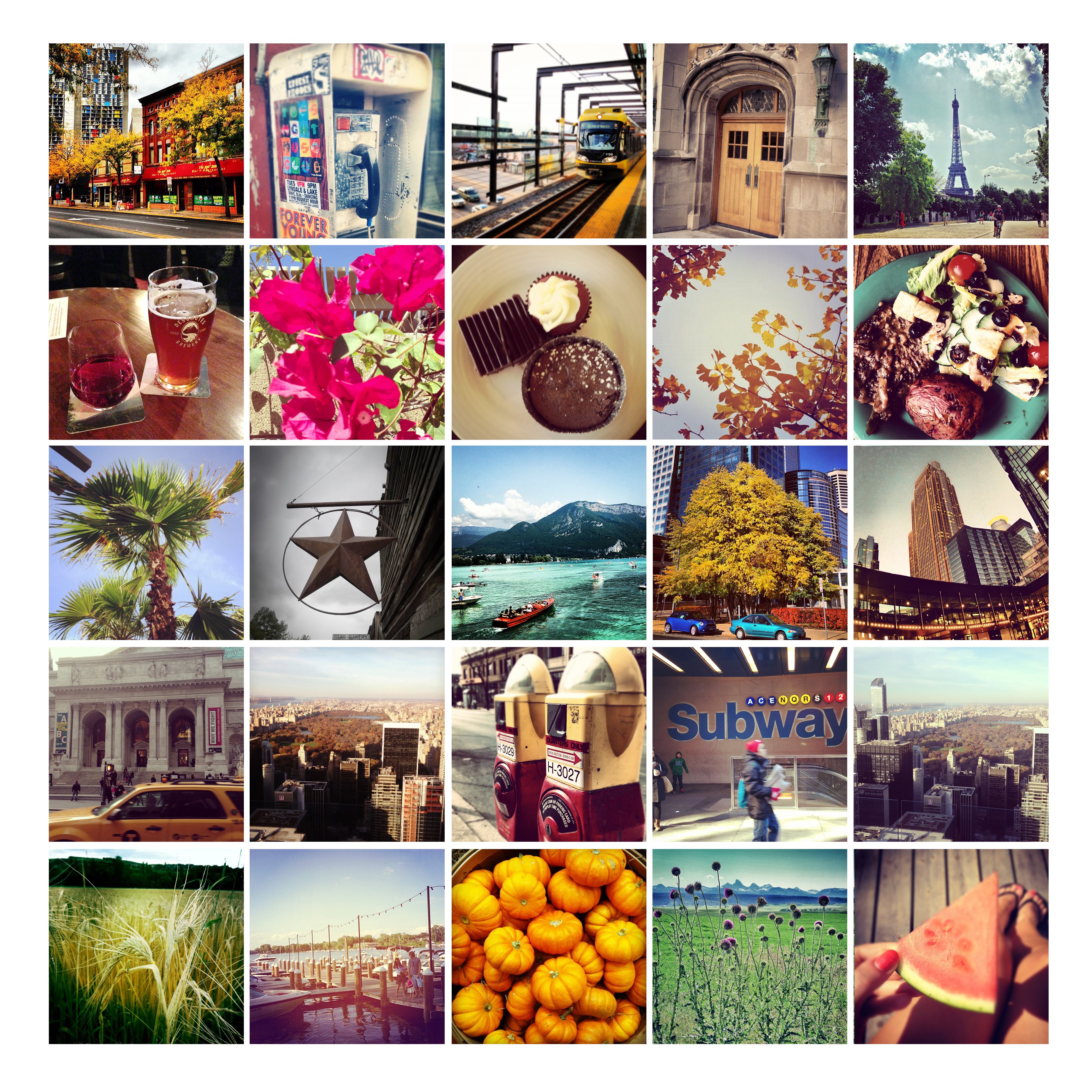 60 Minutes Photo 12x12 Collage Poster (White) - 60 Minutes Photo