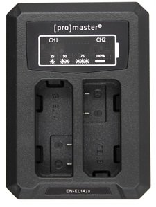 ProMaster Dually Charger - USB for Nikon EN-EL14 #4931 - Pitman Photo ...