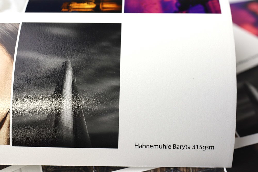 Studio 22 Hahnemuhle Baryta (Photo Rag) 315gsm Two part Test Strip ...