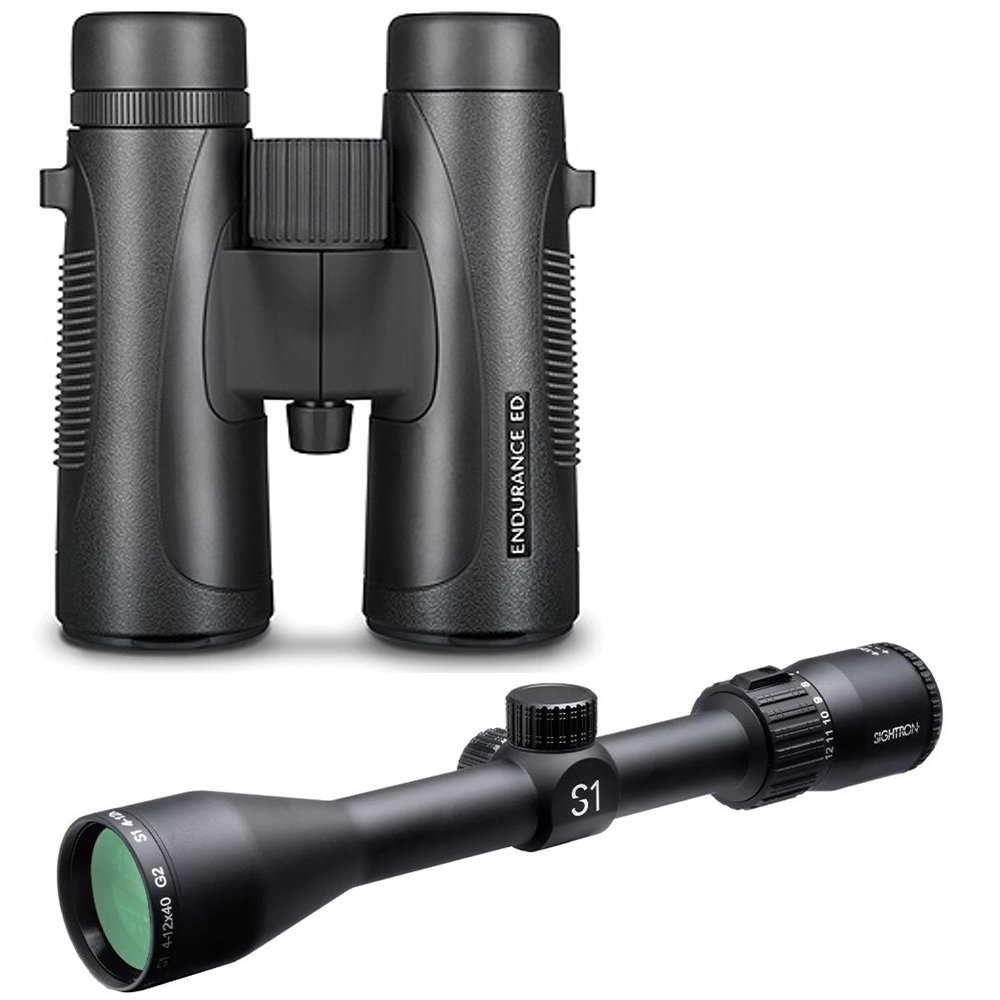 Hawke Endurance ED 8x42 Black Binoculars 36204 + Sightron S1 4-12x40 G2 ...