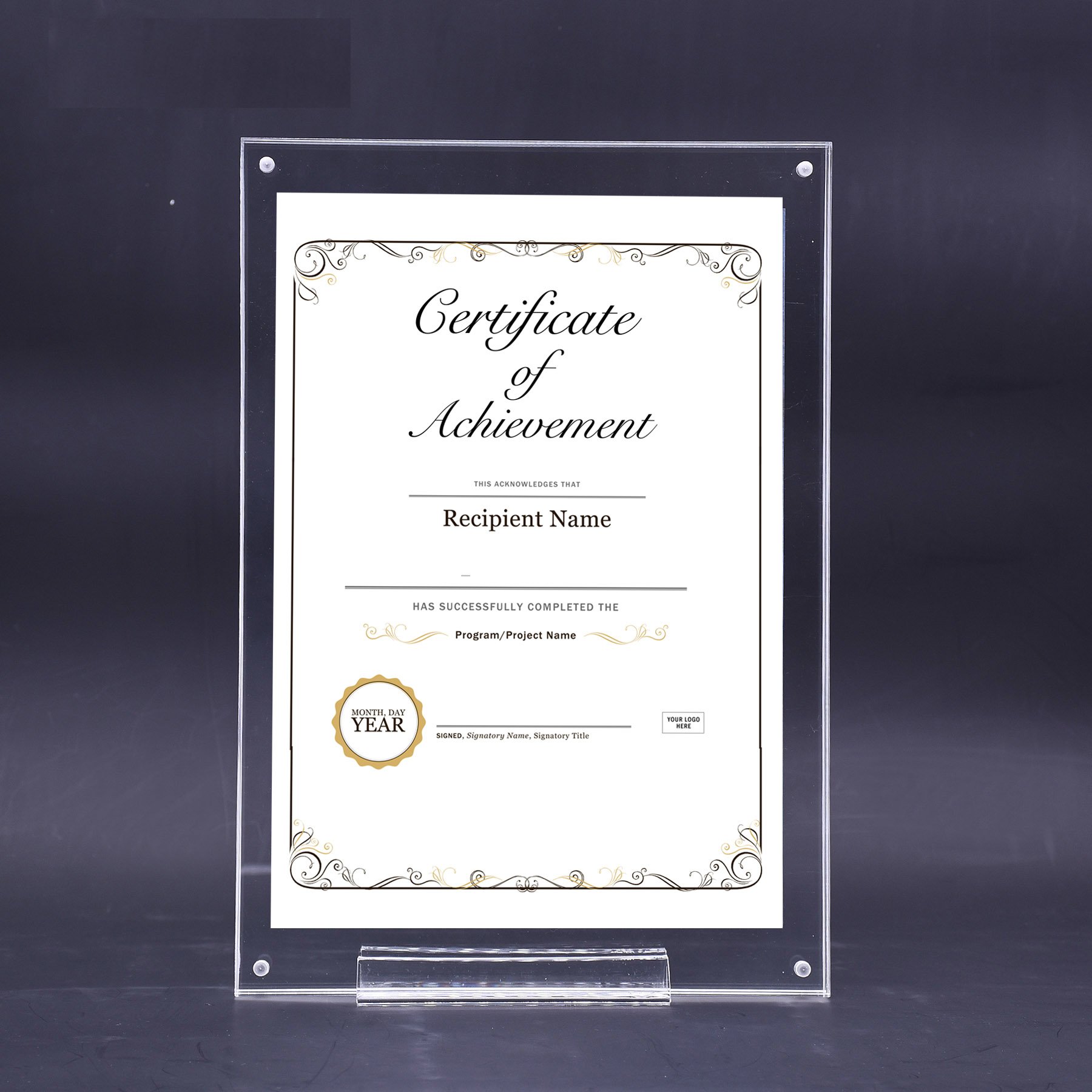 KT Colour A101-A4 acrylic block frame with printing Portrait - KT Colour