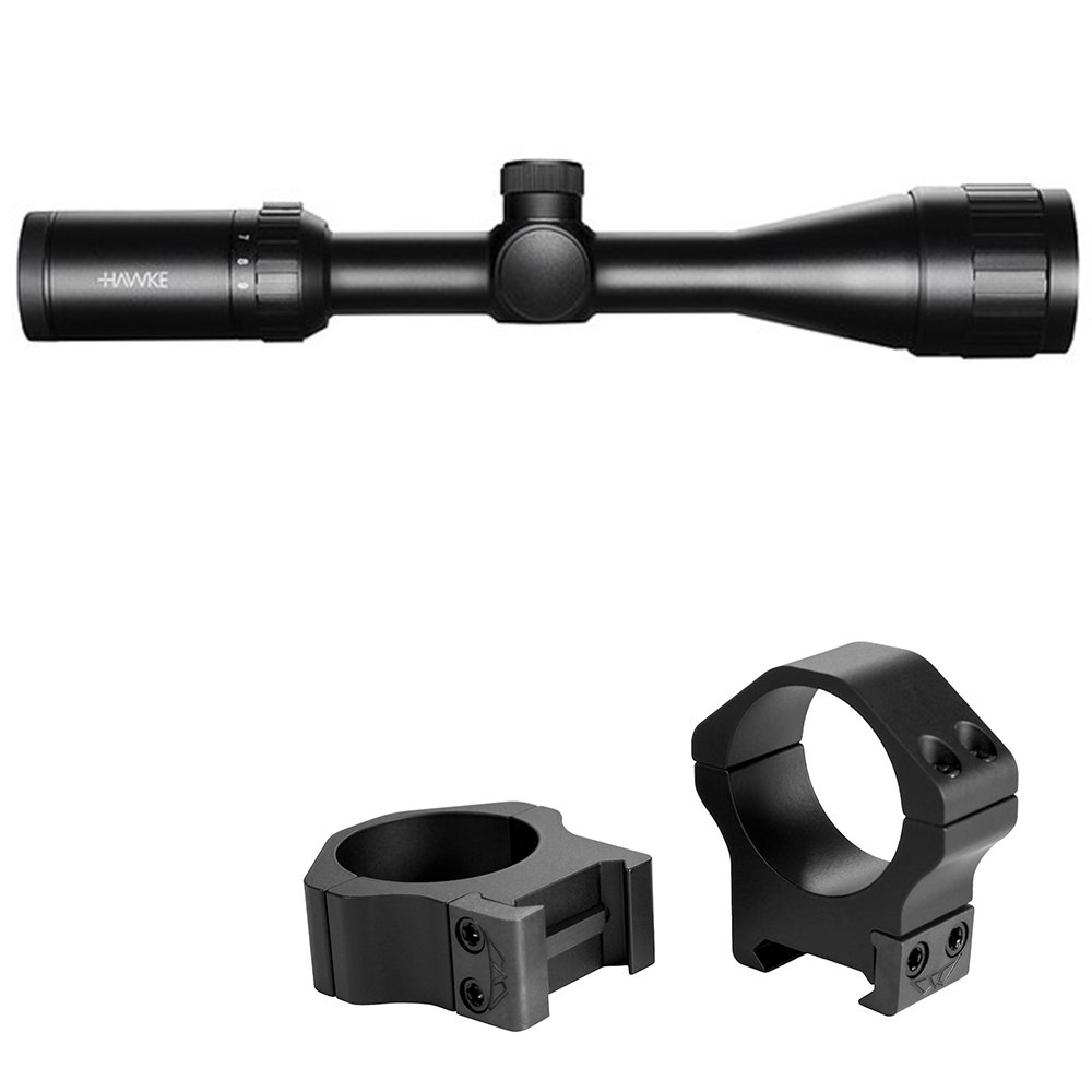 Hawke Vantage 3-9x40 AO MIL Dot Riflescope 14123 + Warne Maxima Horiz ...