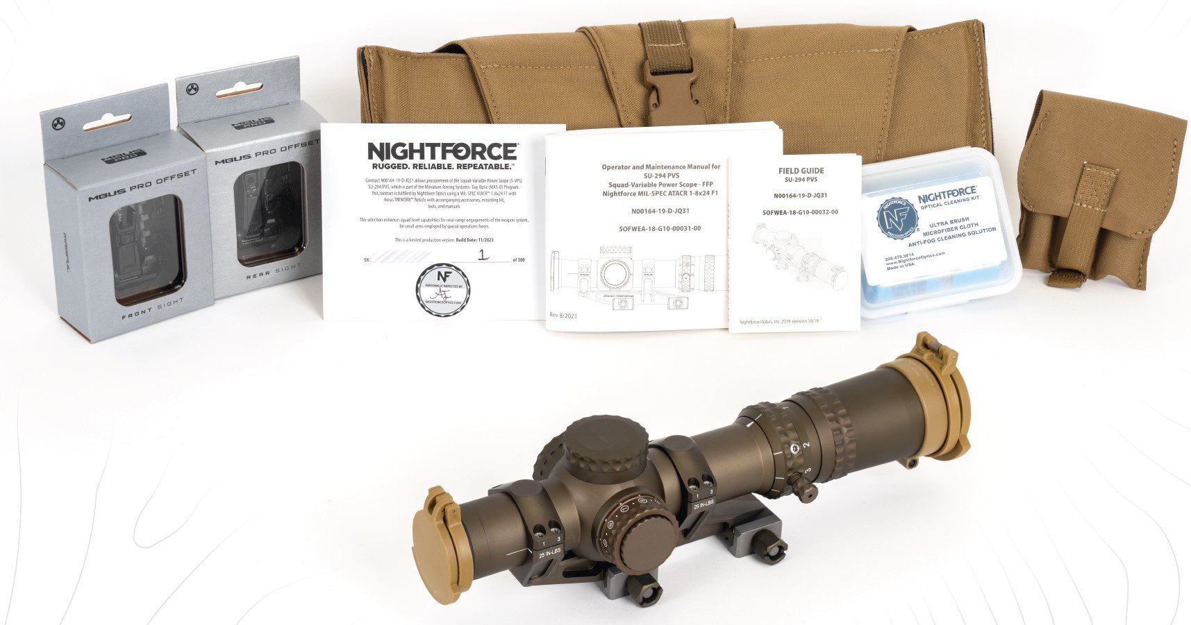 Nightforce Optics Mil-Spec ATACR 1-8x24mm F1 S-VPS Kit - Horus TREMOR8 ...