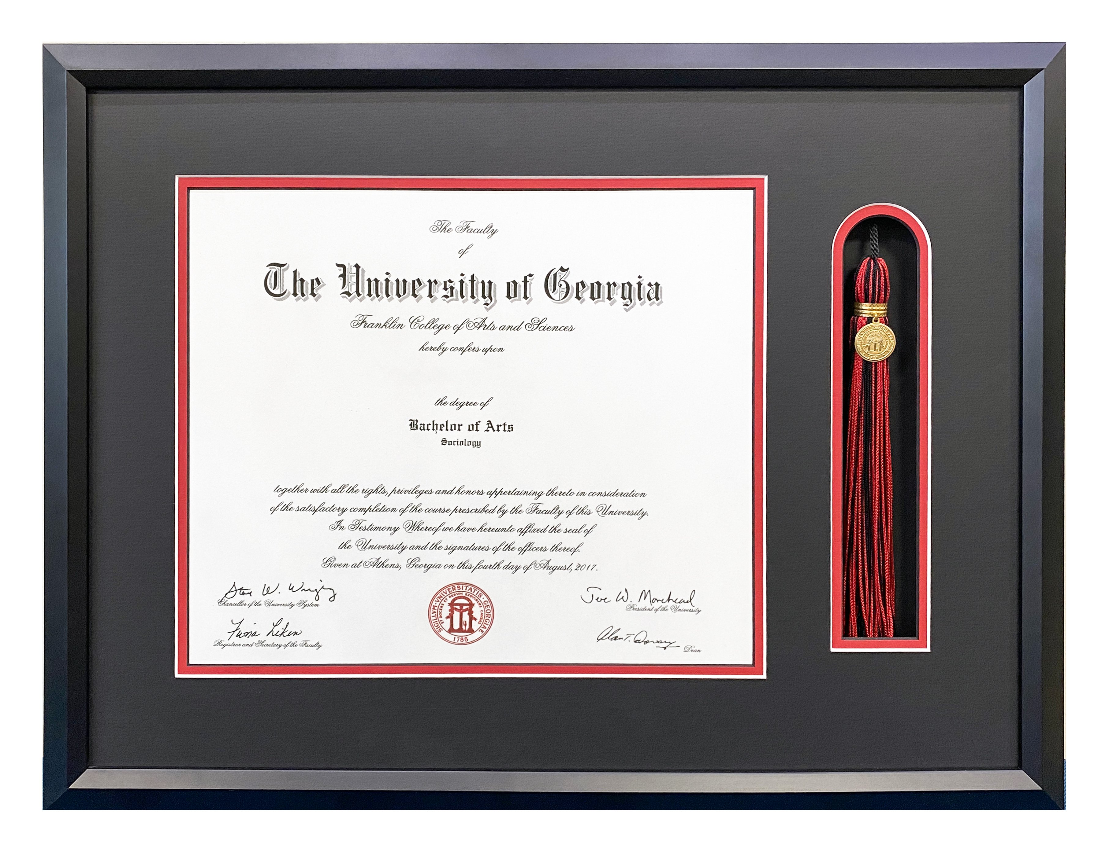 Athens Art and Frame UGA Diploma Frame with Tassel - Athens Art & Frame