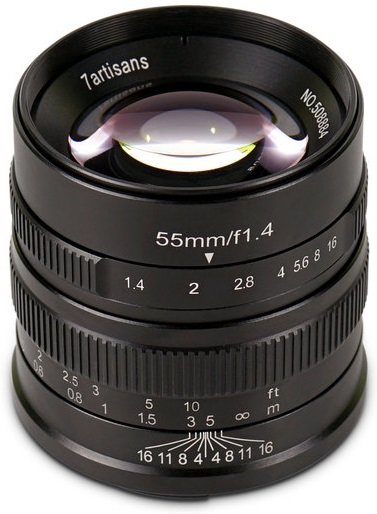 7Artisans 55mm F1.4 APS-C Manual Fixed Lens for Sony-E Mount - Black ...