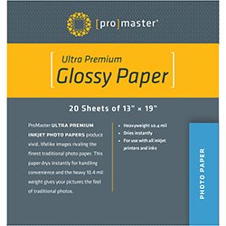 ProMaster PhotoImage PRO Glossy Inkjet Paper - 13"x19'' - (20 sheets ...